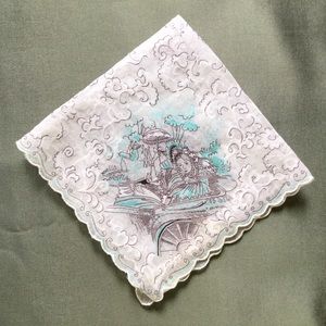 Vintage | Accessories | Lacy Look Vintage Handkerchiefs Sheer Wfigures ...